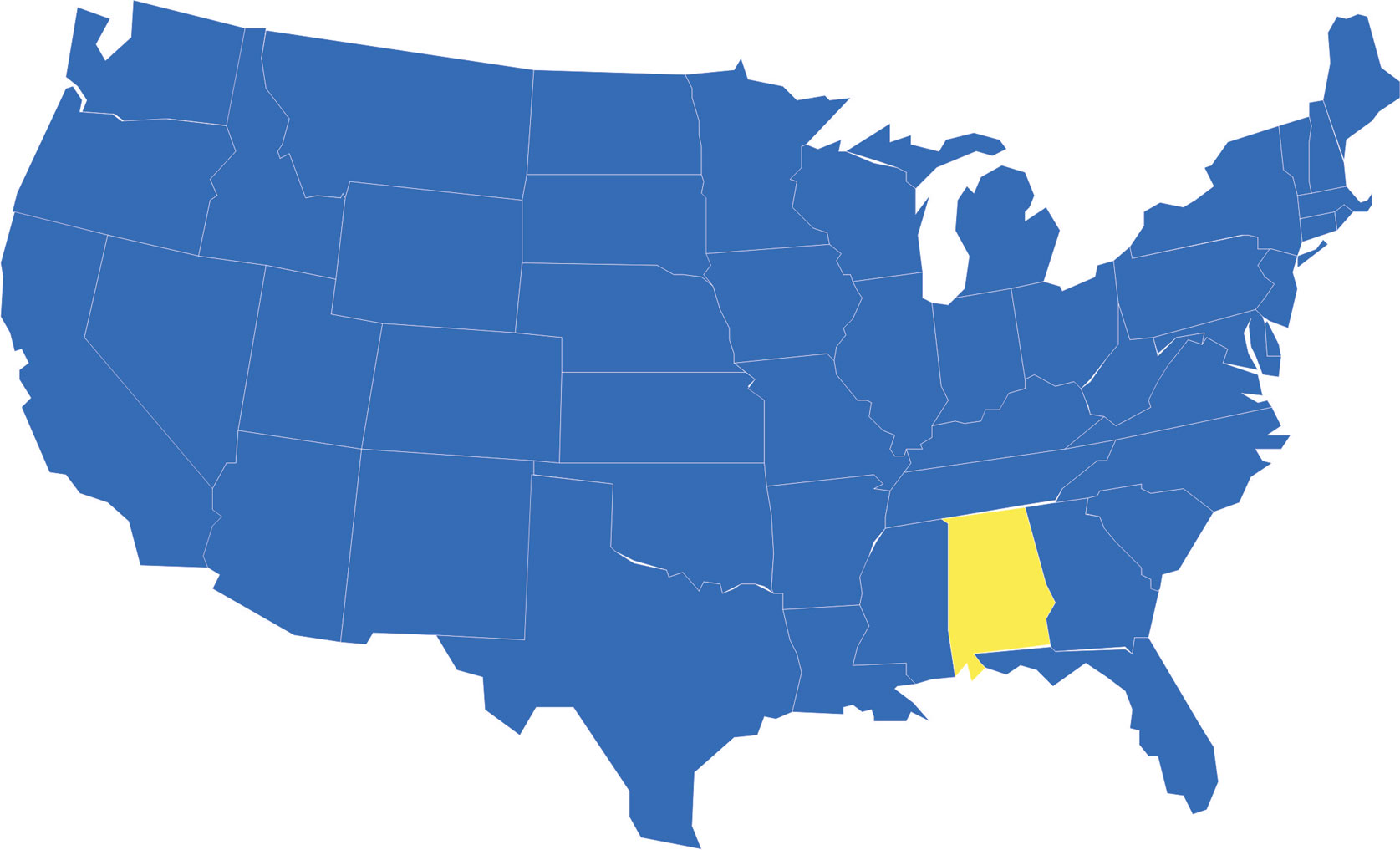 Alabama location map Alabama location map